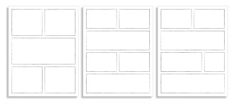 Colouring Pages: Comic Book Frame Templates | Gabriola Graphics